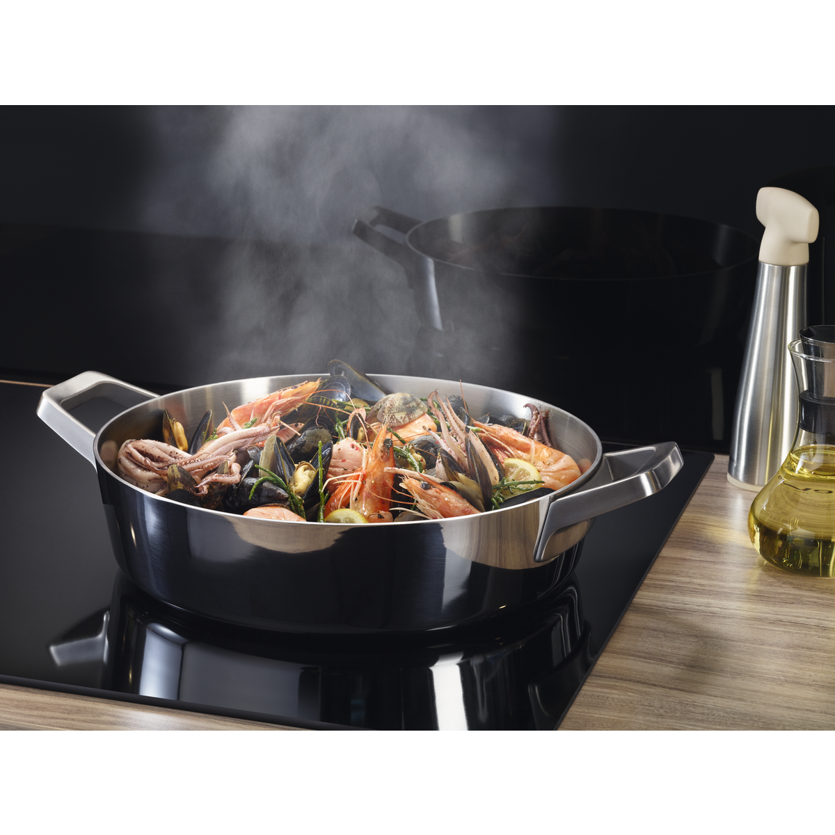 Abluft Umluft Flachschirmhaube A 55 cm Chrom Einbau-Hauben | Electrolux