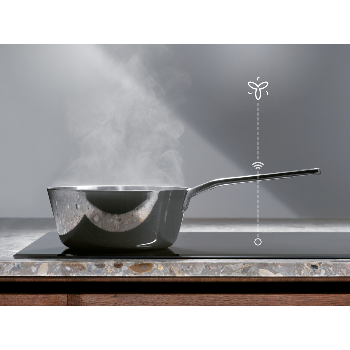 Abluft Umluft Flachschirmhaube A 55 cm Grau Einbau-Hauben | Electrolux