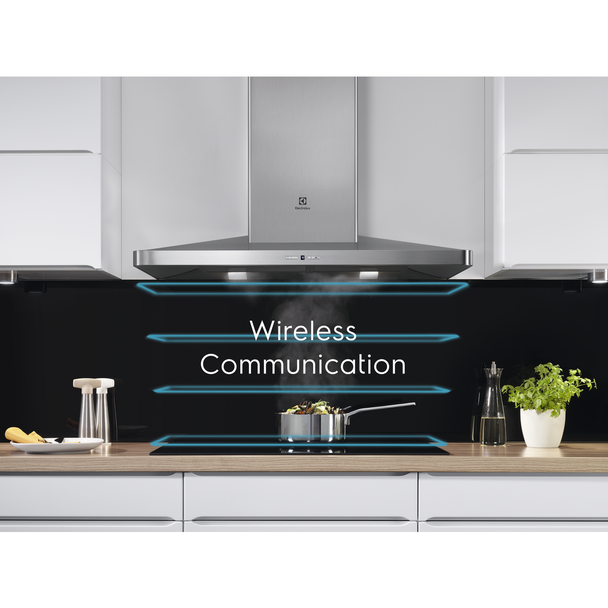 Abluft Umluft Huttenlüfter A 100 cm Chrom Einbau-Hauben | Electrolux