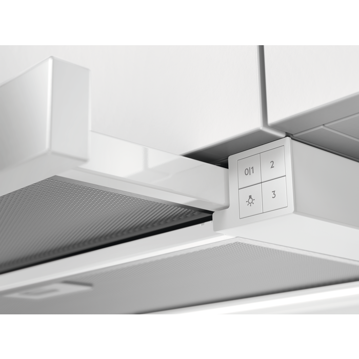 Abluft Umluft Flachschirmhaube A 55 cm Weiss Einbau-Hauben | Electrolux